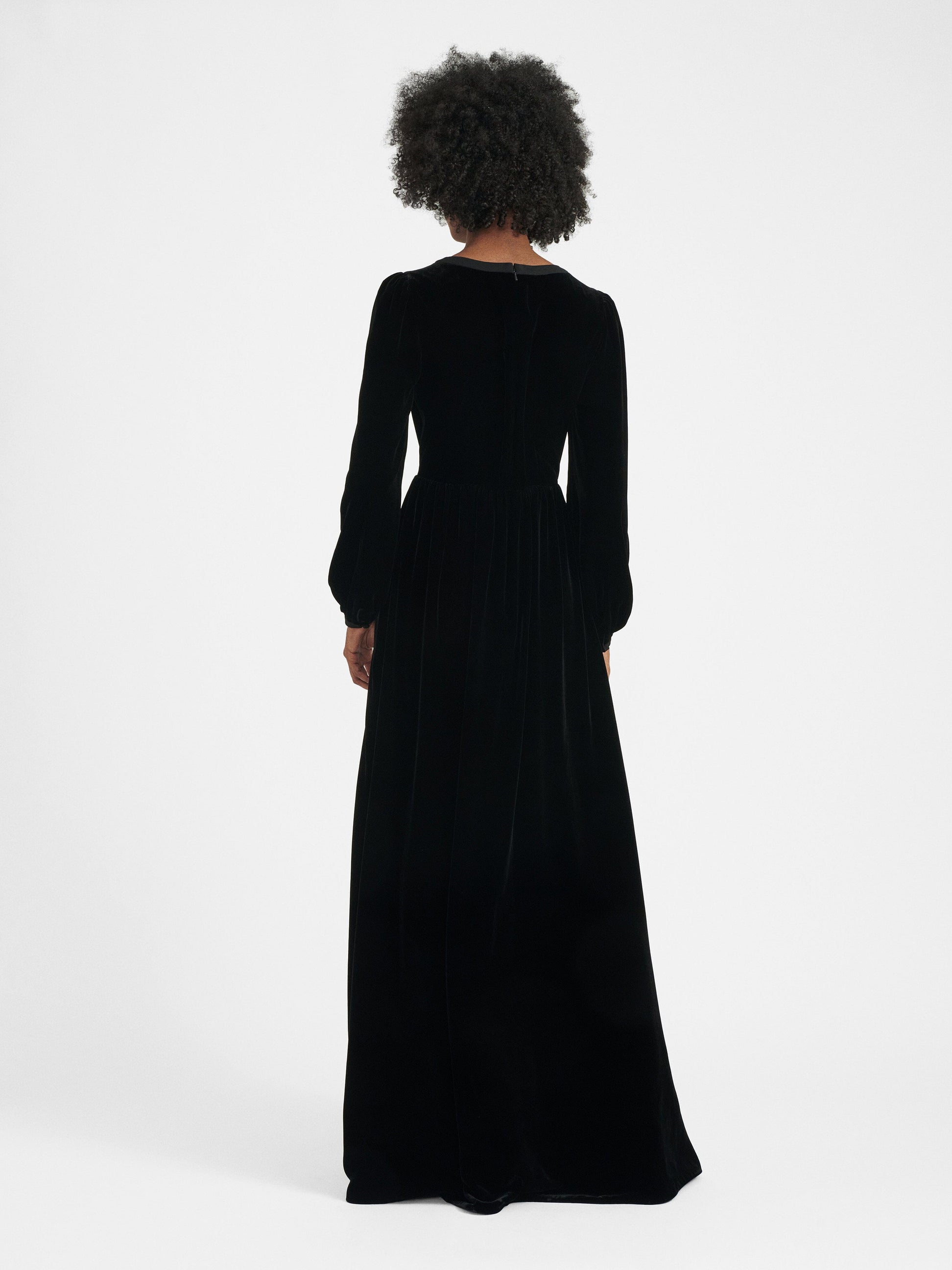 Camille Embellished Sun Moon Star Long Dress in Black – SALONI
