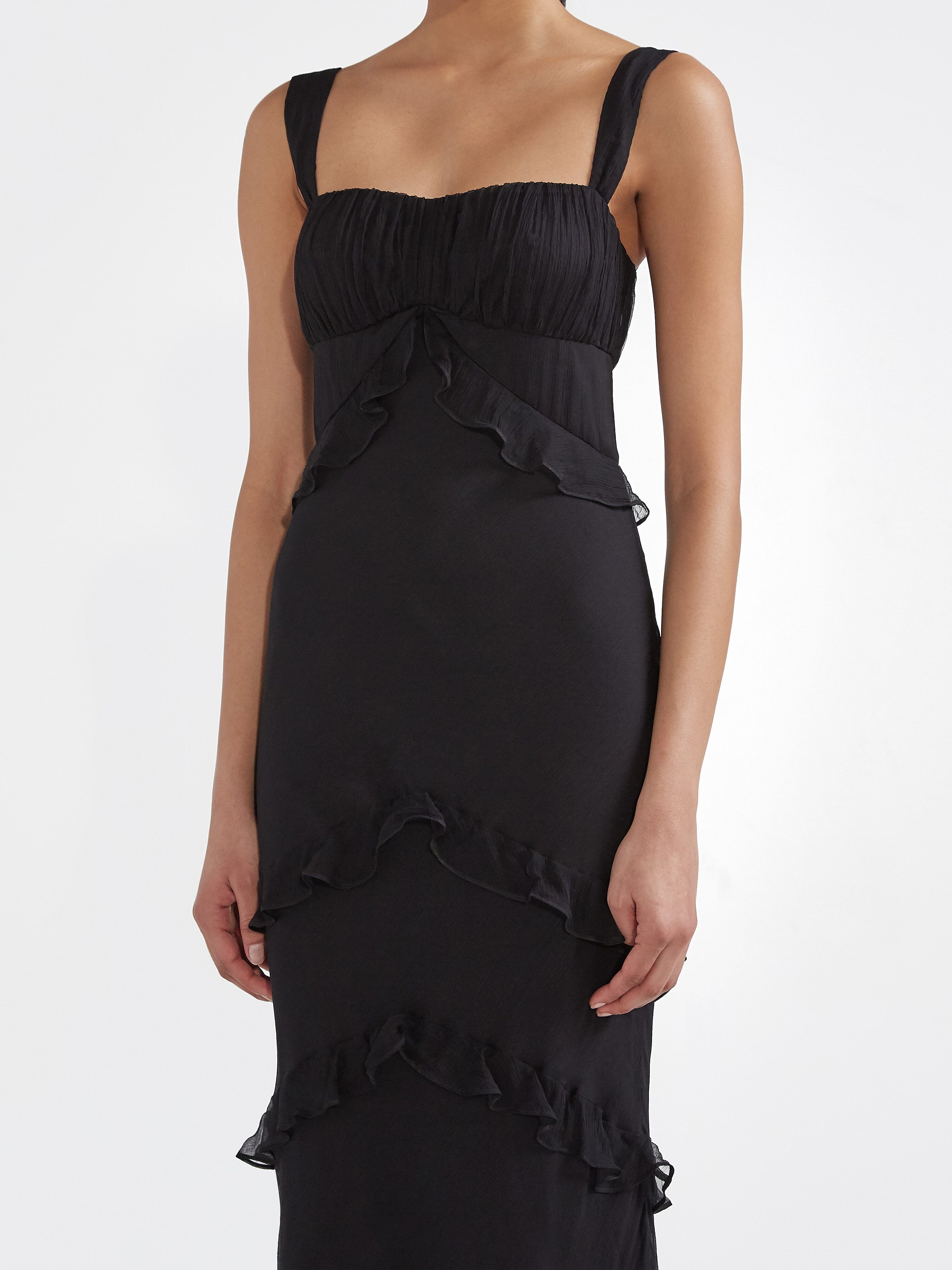 Chandra Dress in Black – SALONI