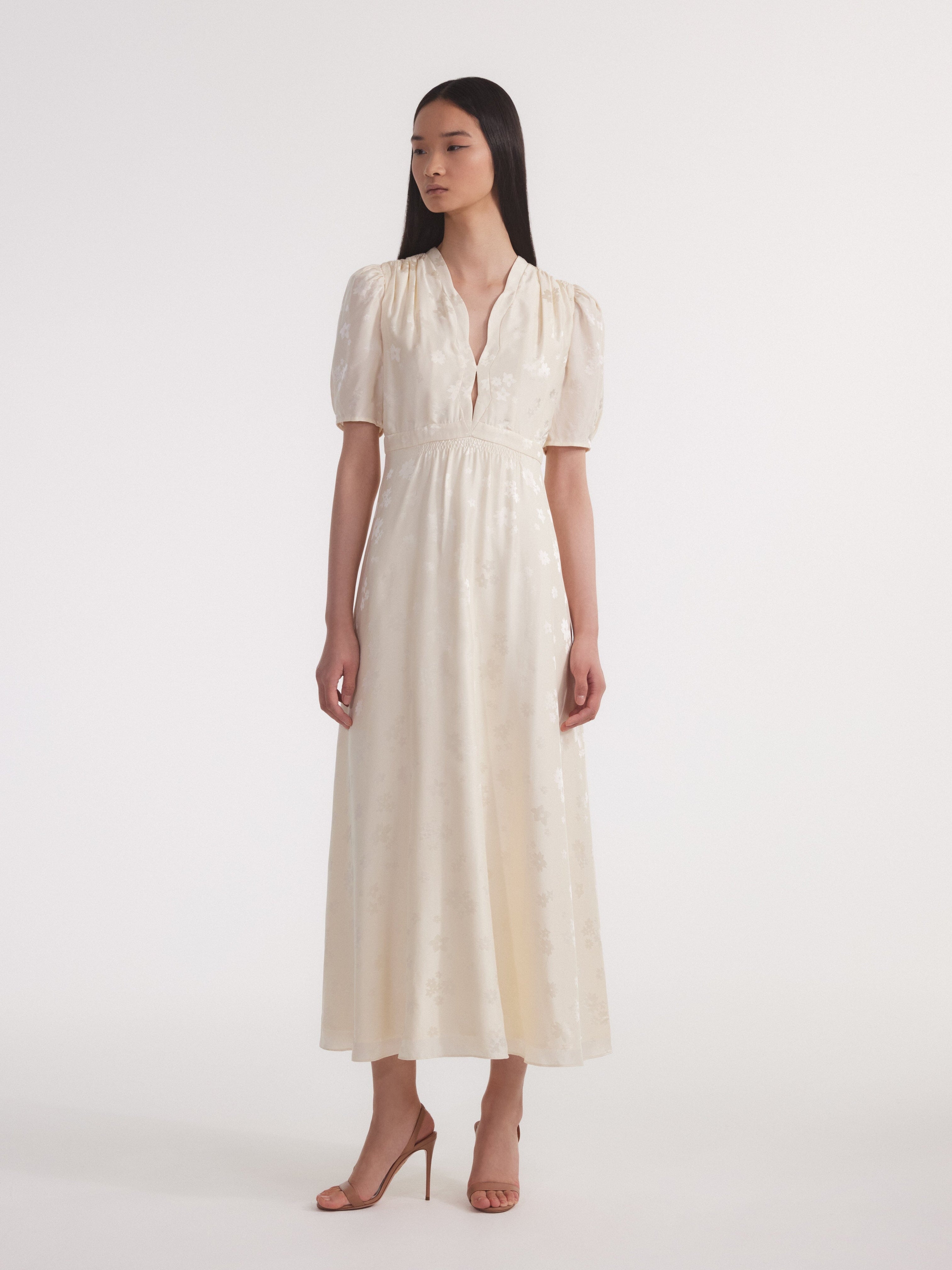 Tabitha Dress in Tusk – SALONI