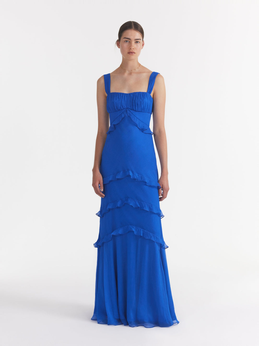 Chandra Dress in Lapis Blue – SALONI