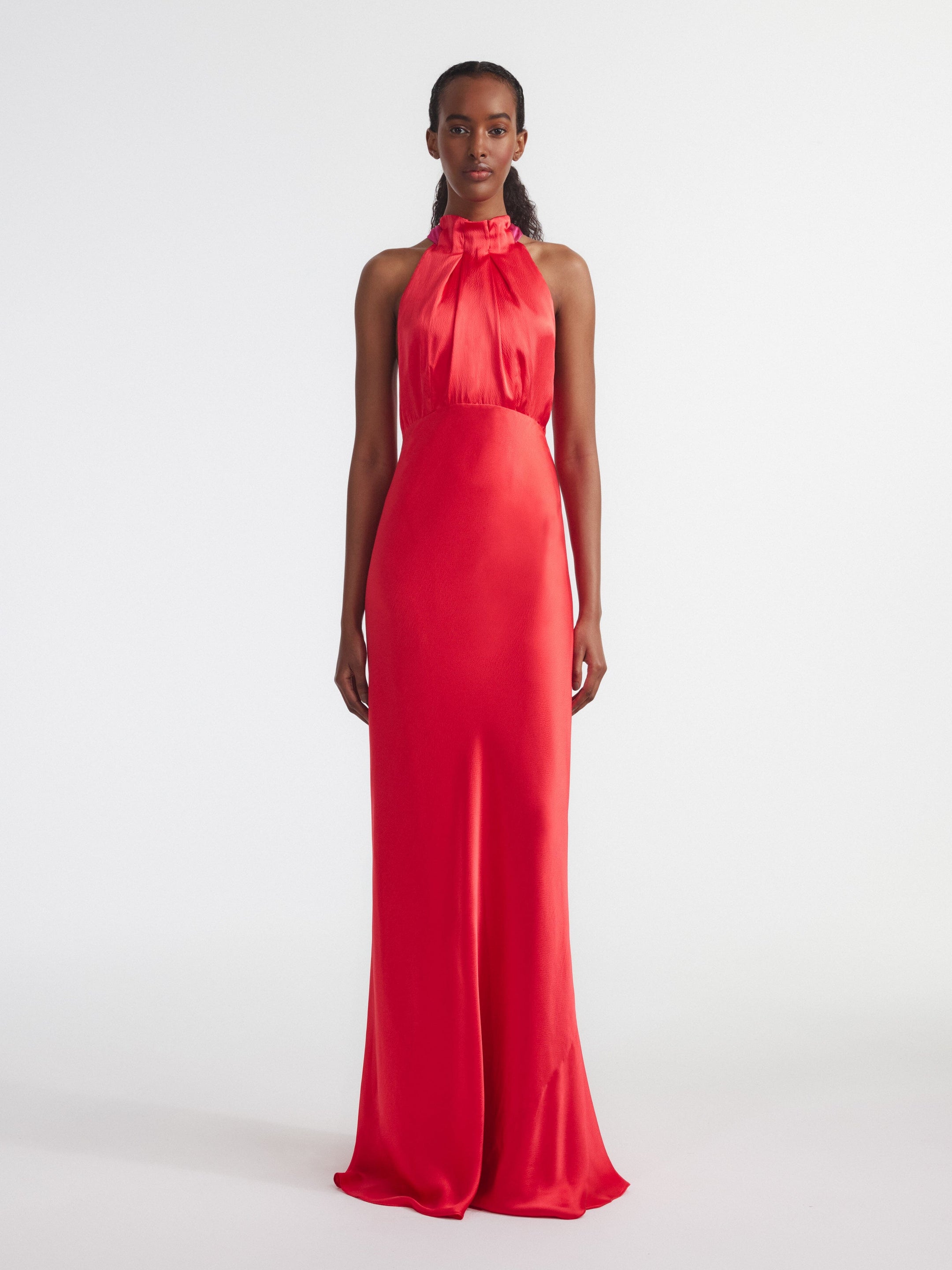 Michelle Dress in Hot Coral – SALONI